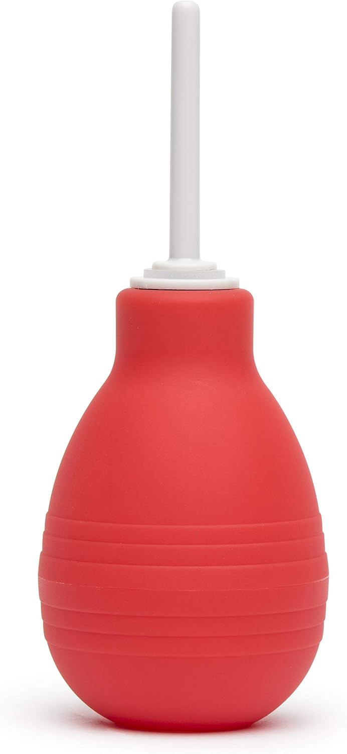 Lovehoney Red Anal Douche Enema Bulb with Slim Nozzle - 225ml - 2.5 ...