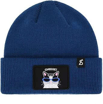 Black Sands Animal Wappen Beanie Black CAT at Amazon Men’s Clothing store