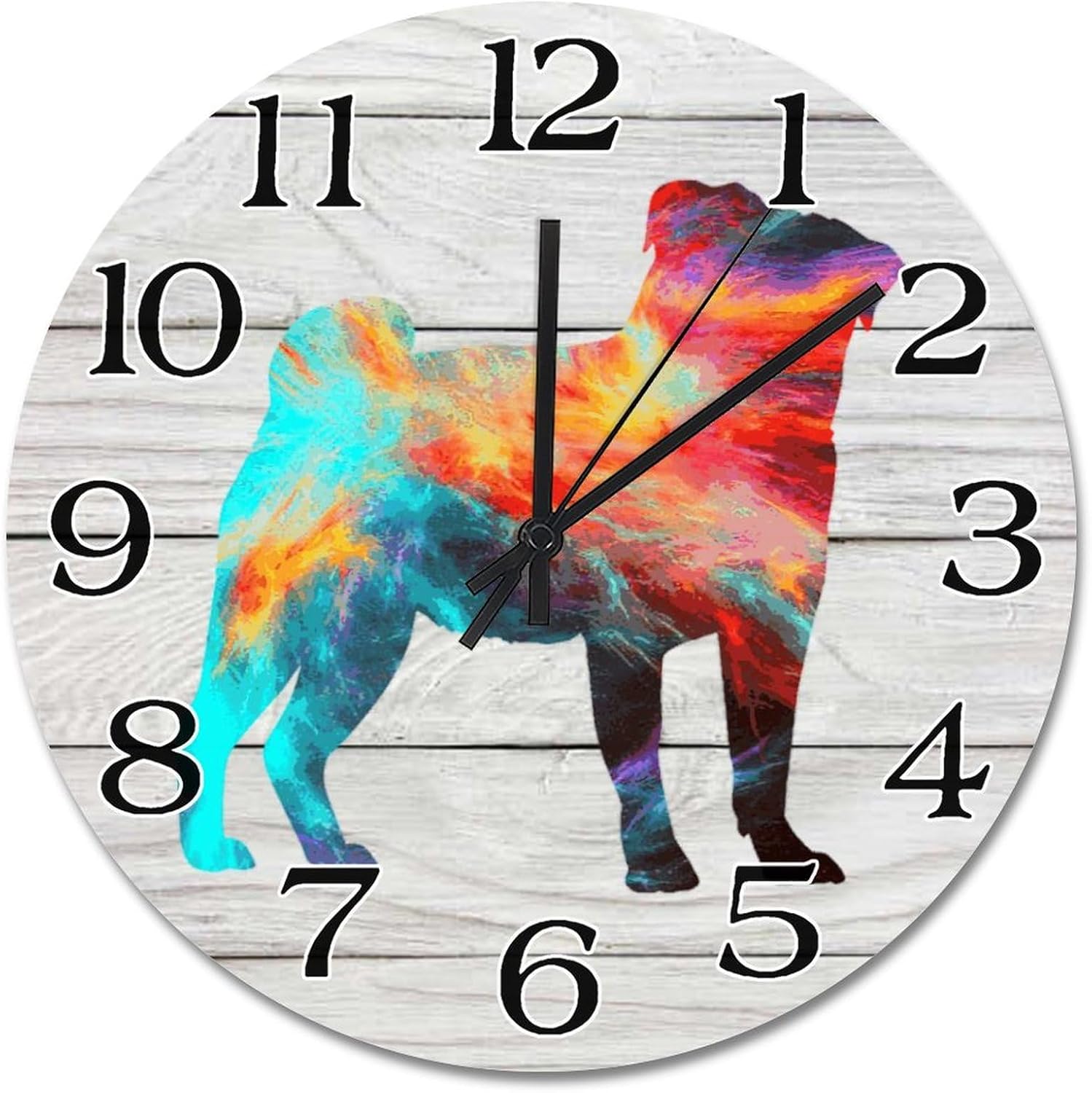 Amazon.com: ENEDNATE Starry Sky Silhouette Dog Pug Farmhouse Pet Puppy ...