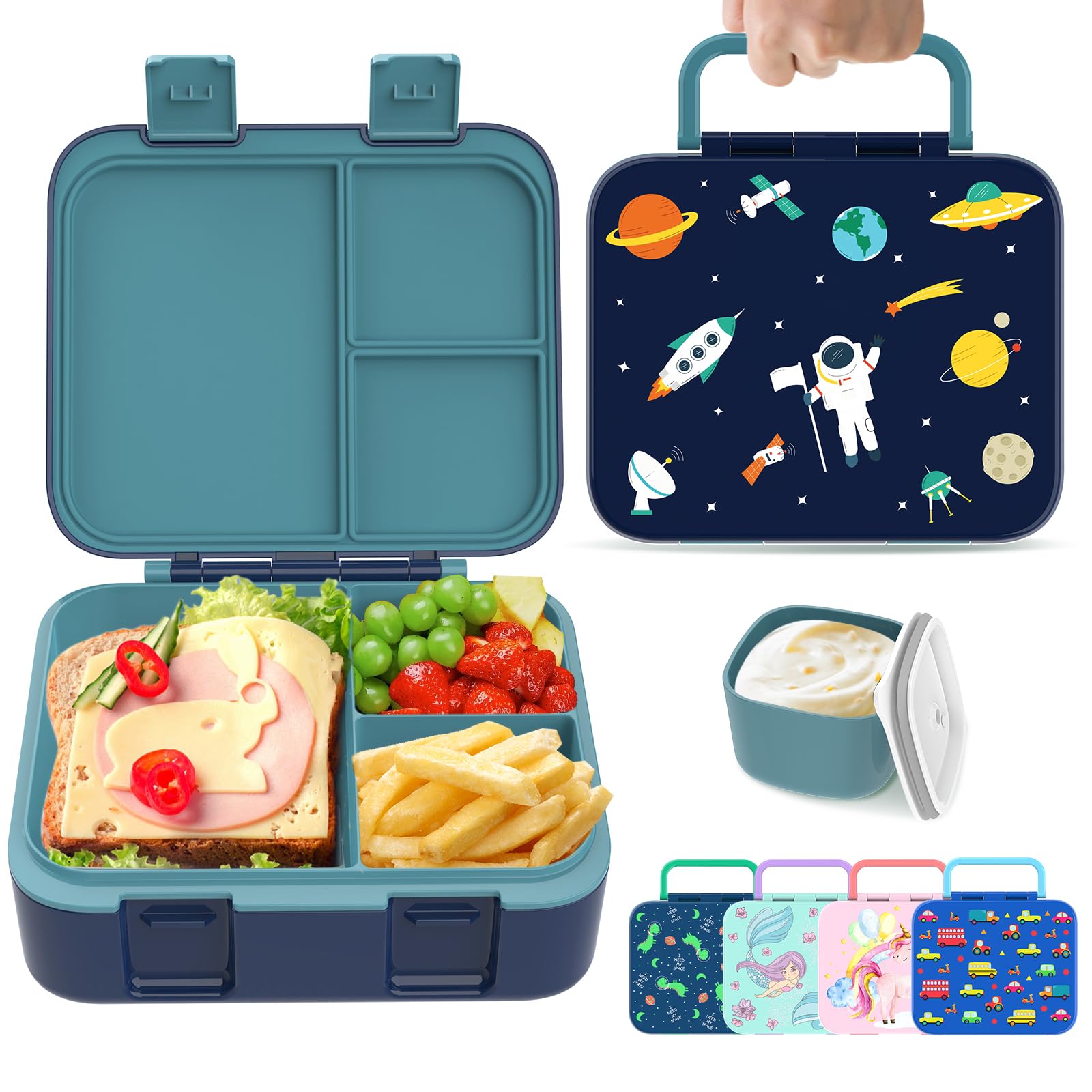 hombrima Kids Lunch Box, Bento Boxes Food Storage Container with Multi ...