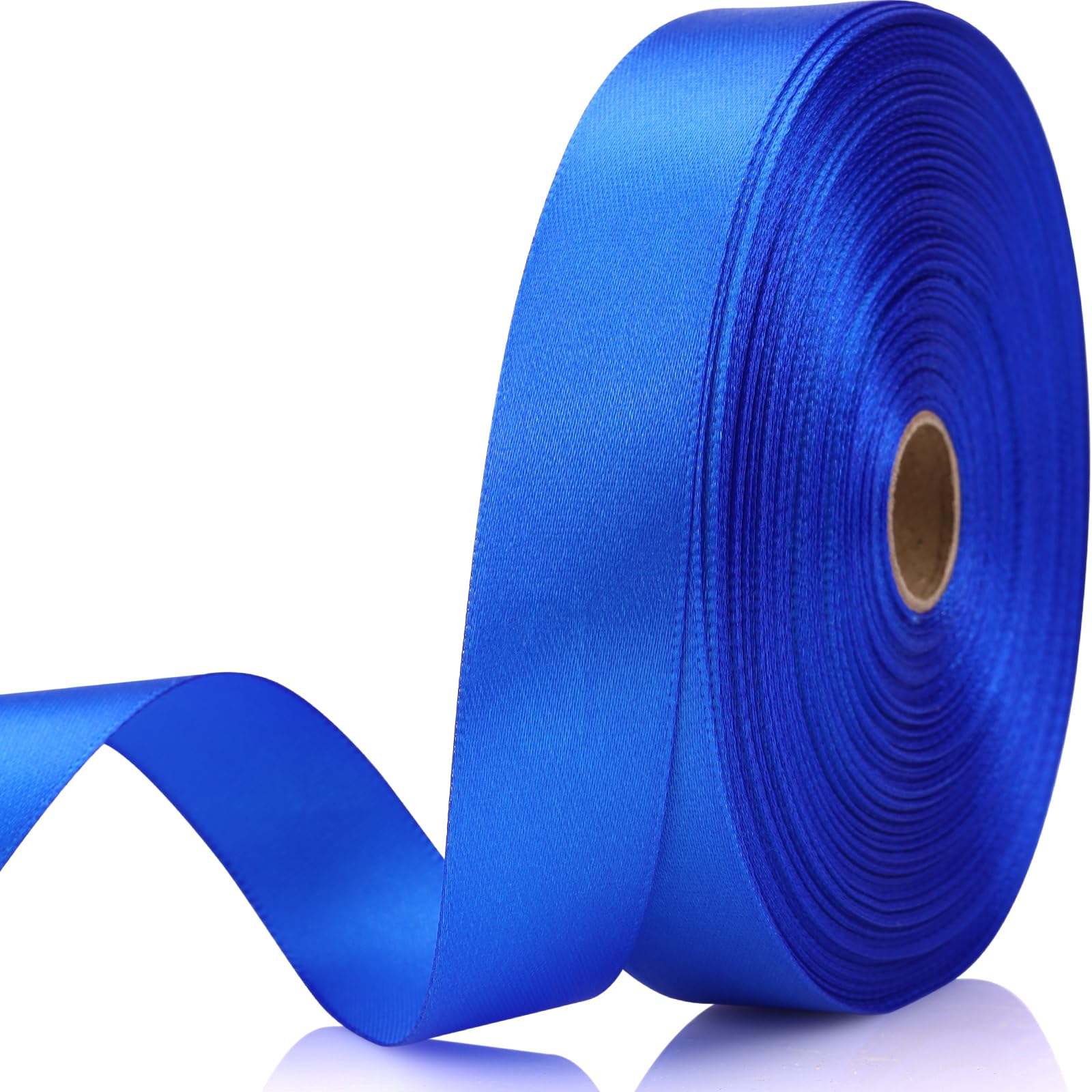 Amazon.com: NISDOCF Blue Ribbon 7/8 Inch 60 Yards Satin Craft Ribbon ...