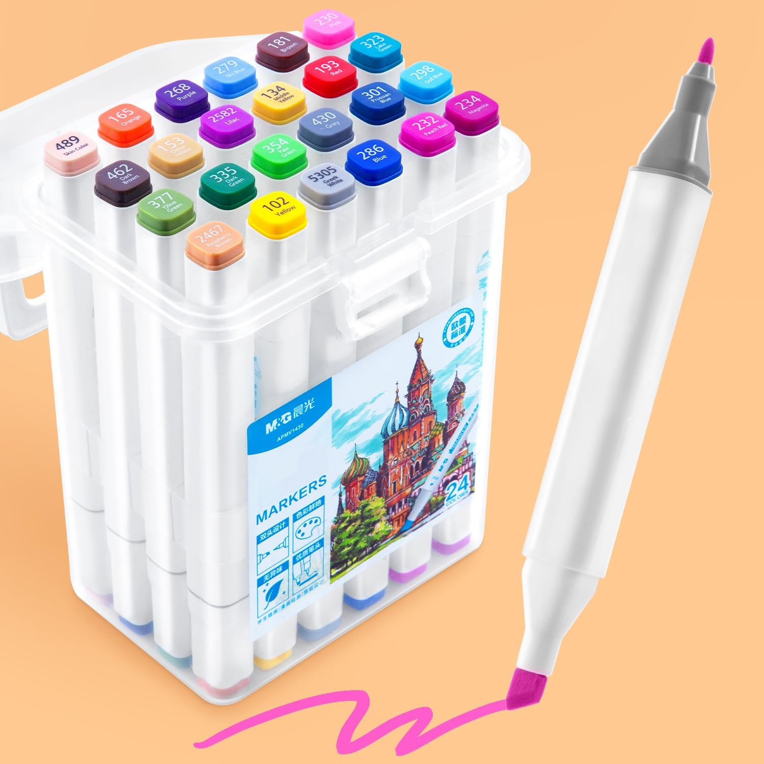 Amazon.com : Lelix 30 Colors Art Markers, Dual Tip Permanent Marker ...