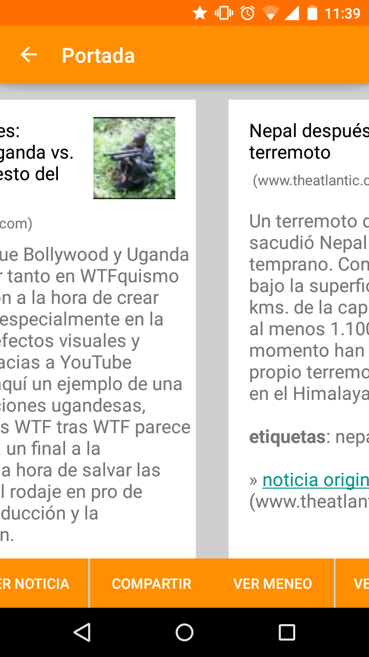 Aplicación Menéame App en Amazon Appstore