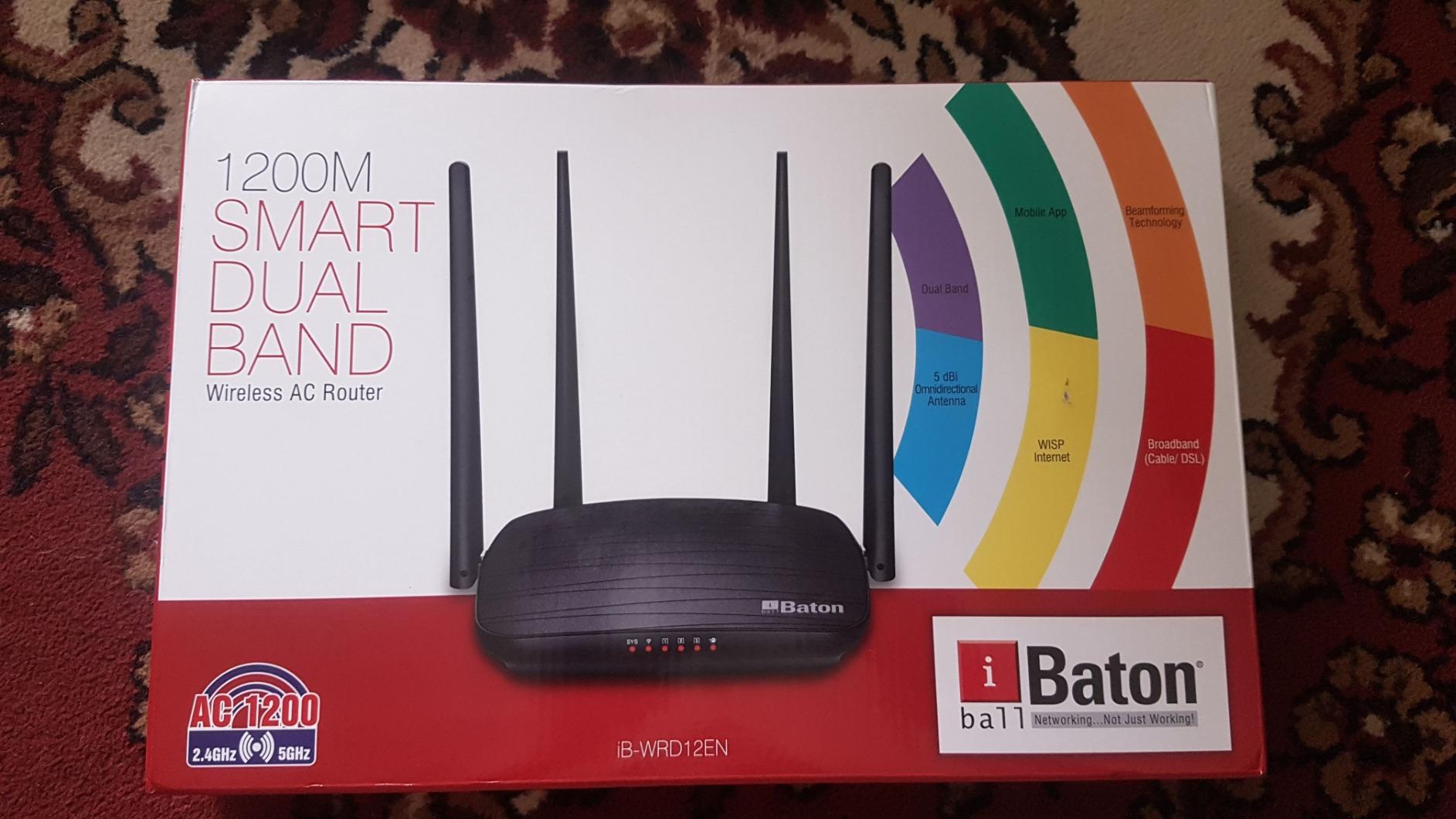 iBall Baton iB-WRD12EN 1200Mbps Smart Dual Band Wireless AC Router ...