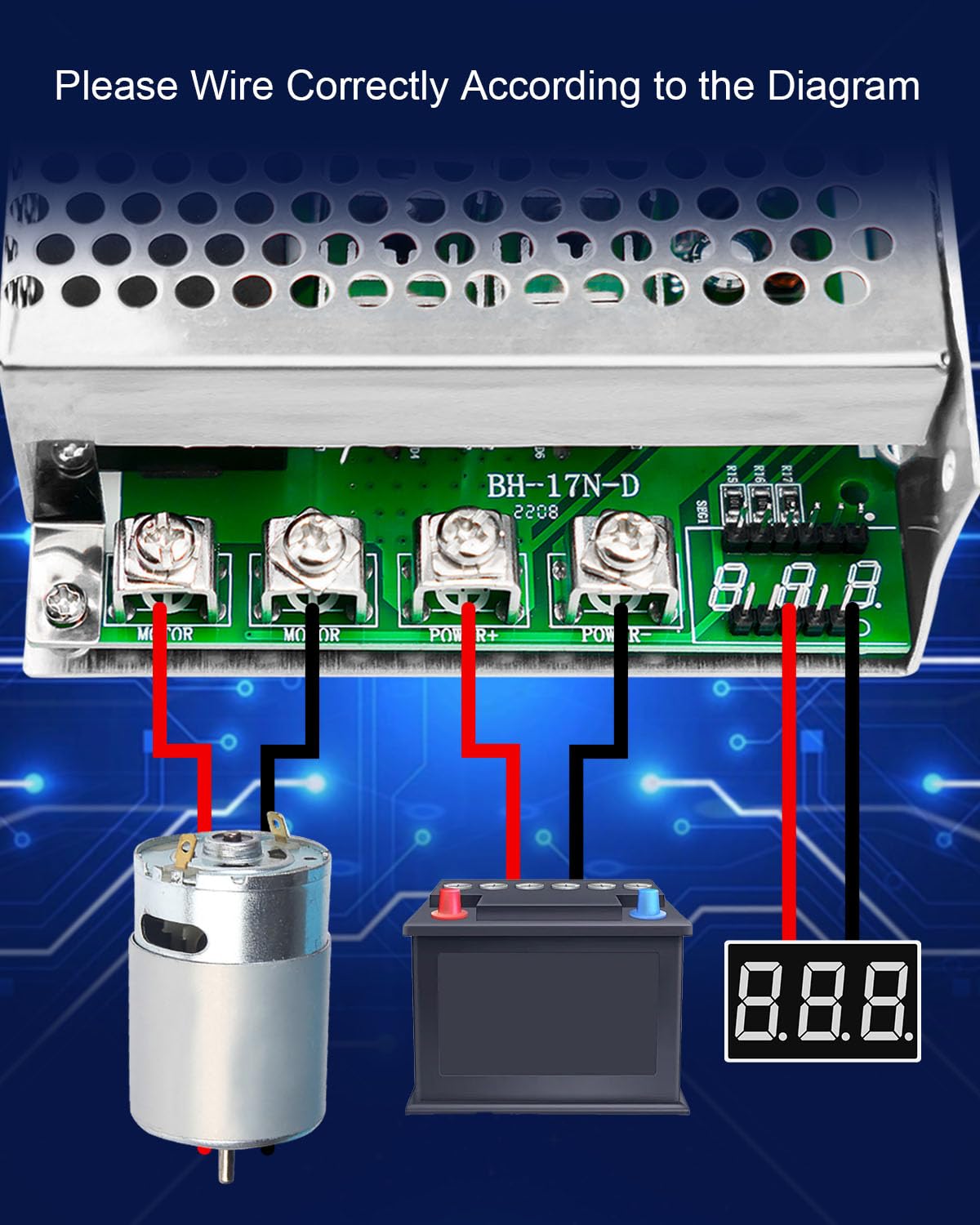 Snapklik.com : DC Motor Speed Controller Max PWM 3500W, DC 10V-55V ...