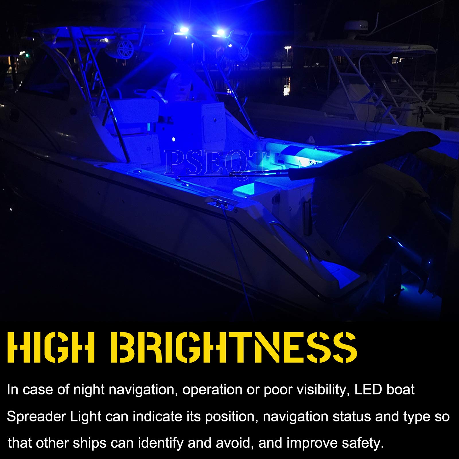 Snapklik.com : Marine Boat LED Spotlight Lights, Dual Color Light Bar ...