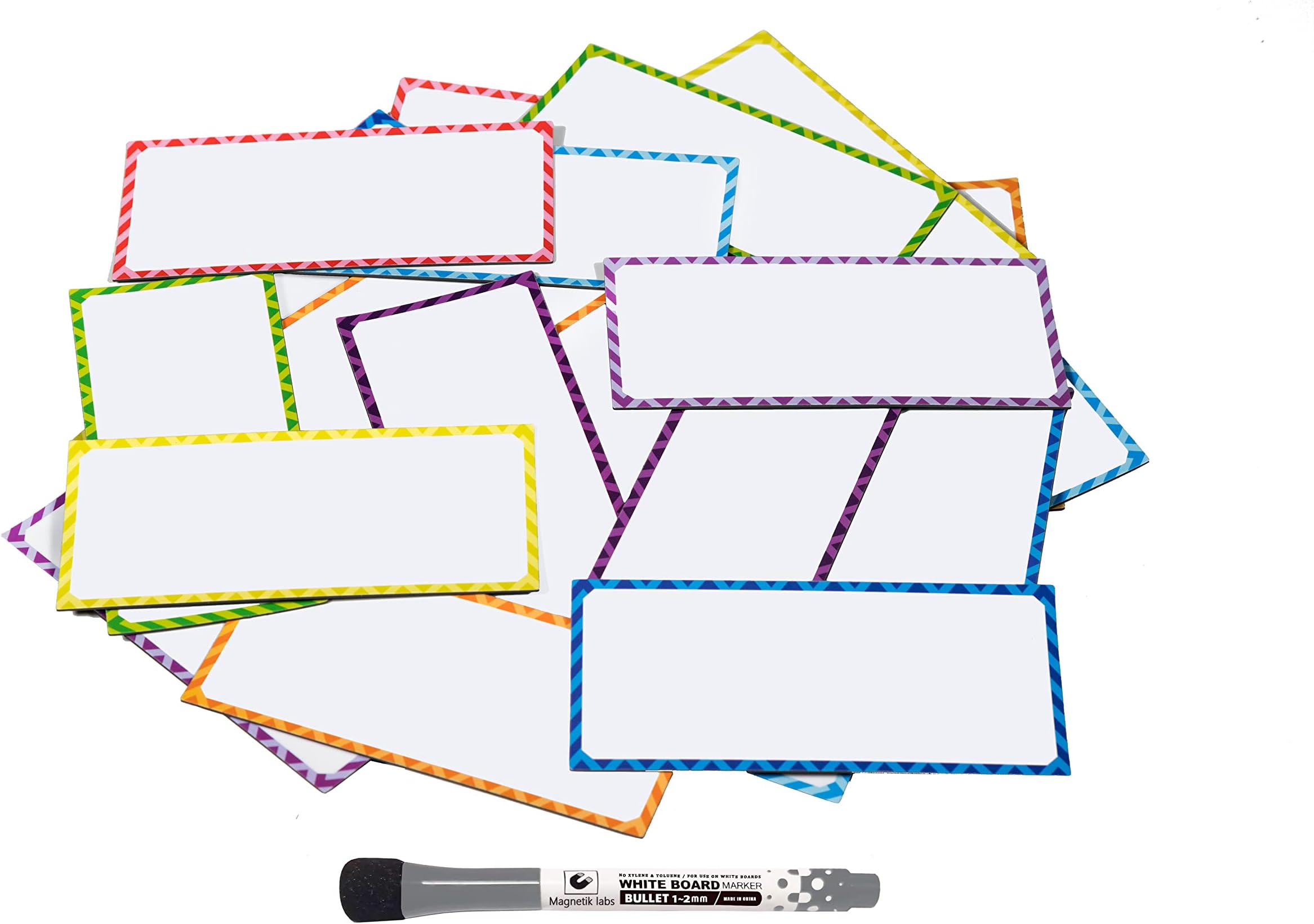 Amazon.com : Magnetic Dry Erase Labels - 32 Pcs Large - 5.5 x 2.5 ...