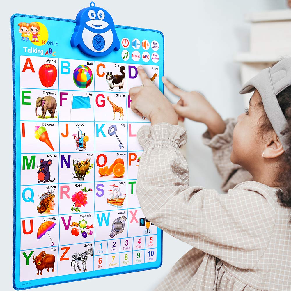 Buy GYMSER Electronic Interactive Alphabet Wall Chart Talking ABC ...
