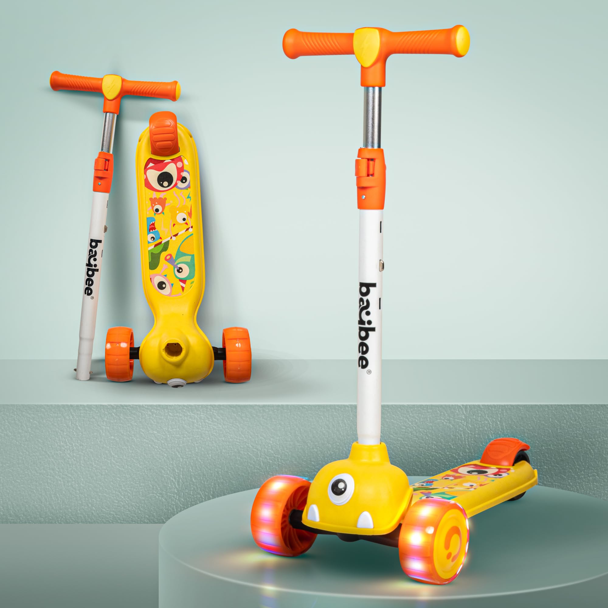 Baybee Maxi Kick Scooter for Kids, 3 Wheel Kids Scooter with 3 Height ...