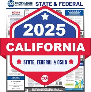 Amazon.com: 2026 California CA State and Federal Labor Law Poster for ...