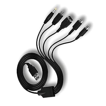 Navdevi Universal 5 in 1 Multi-Pin USB Charging Cable, Travel,Black (3 ...