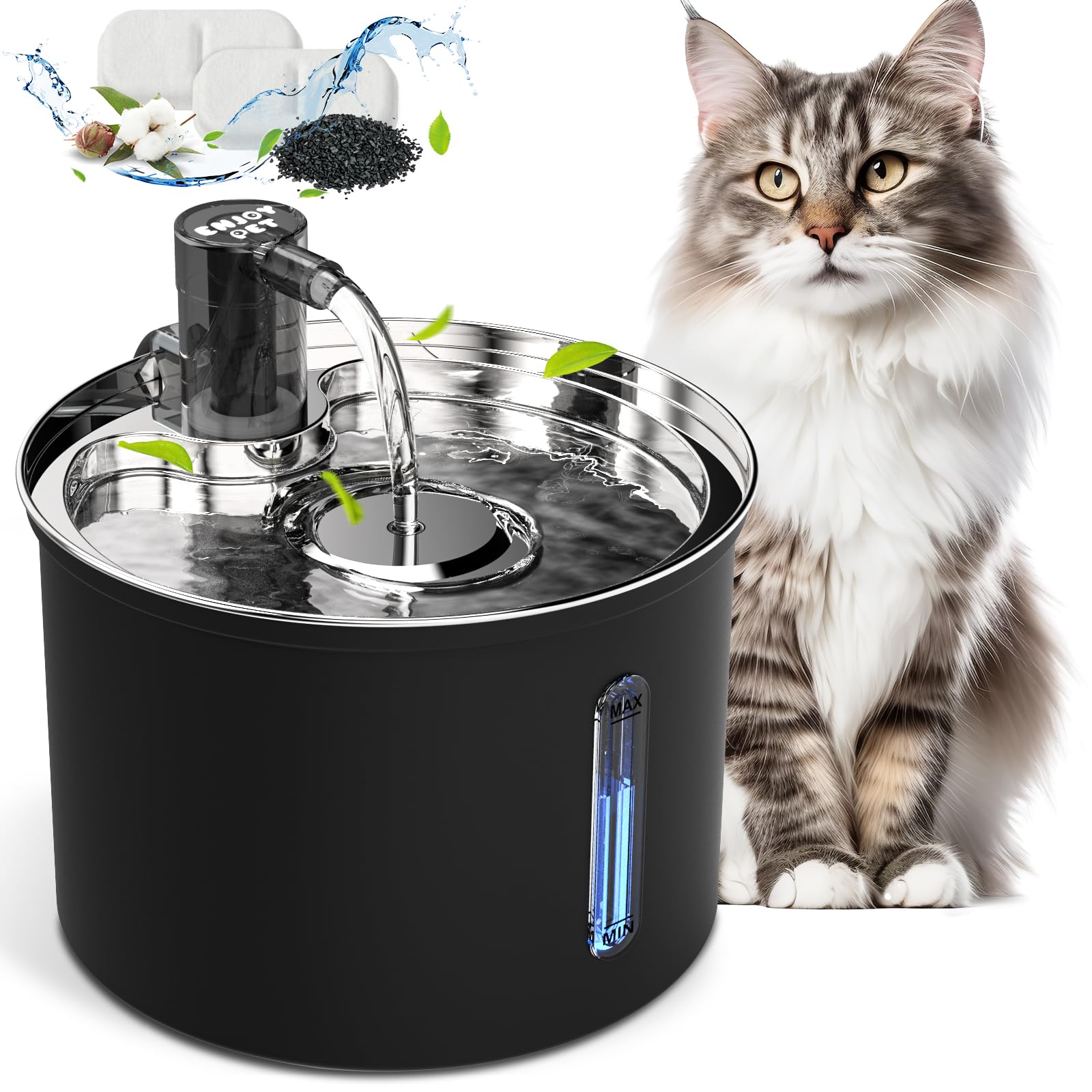 Cat Water Fountain, 3L Cat Fountain, Water Fountain Indoor Cat, Dog ...