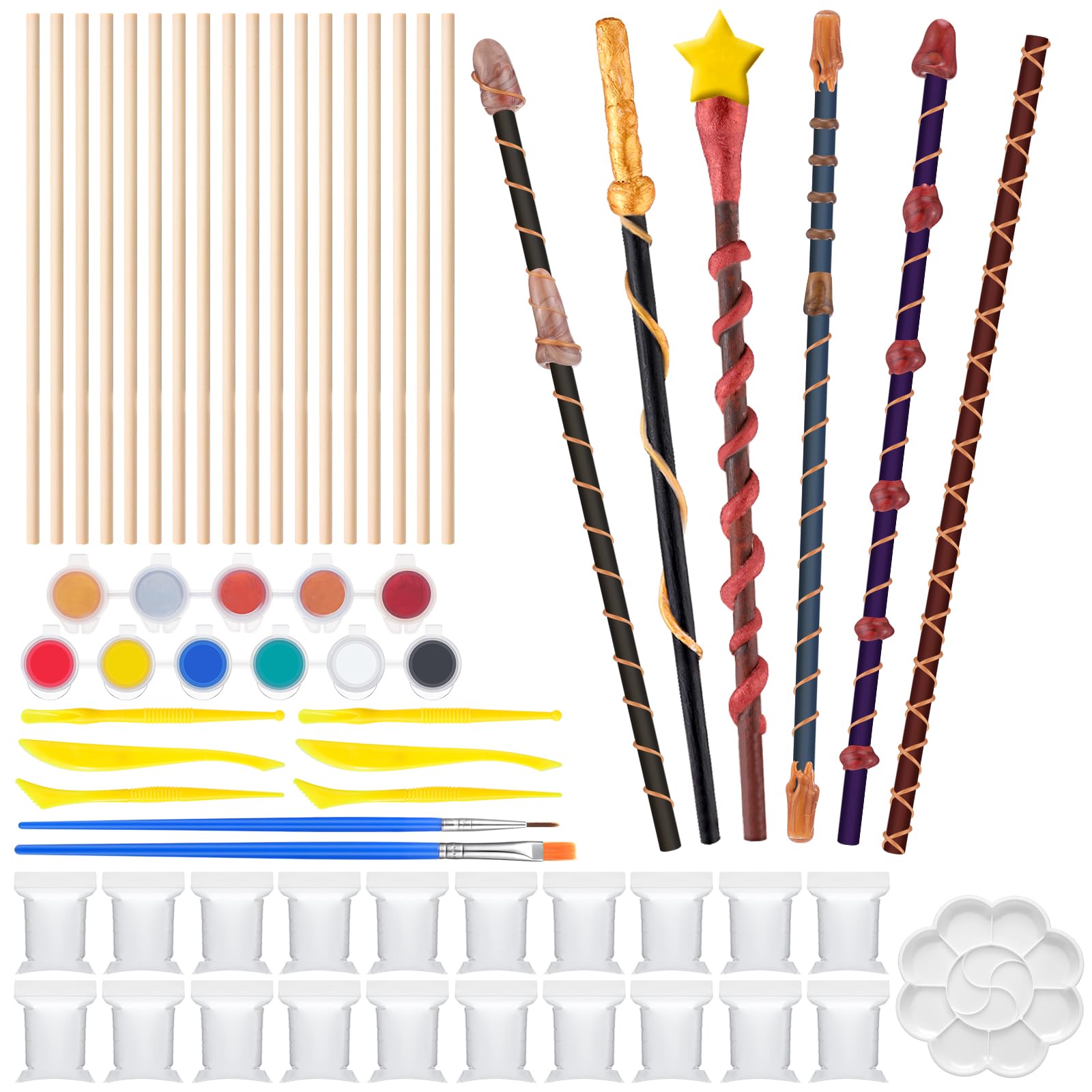 Amazon.com: Engrowtic 47 Pcs Wizard Wand Making Kit DIY Craft Set Make ...