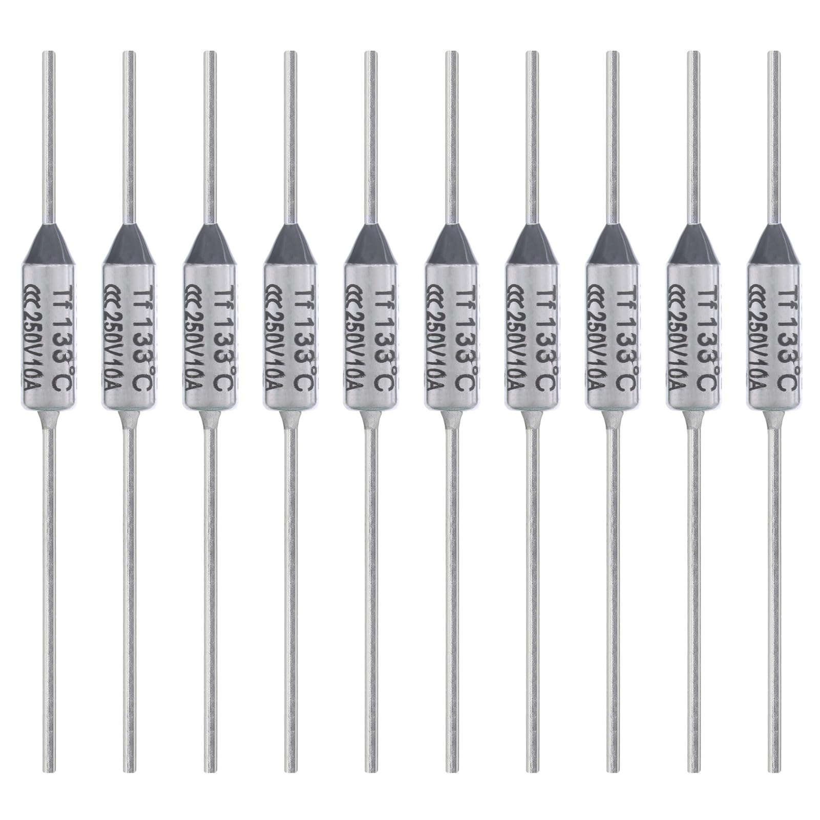 ALLECIN 10PCS 133 Degrees Celsius Thermal Fuse 10A 250V AEC133E ...