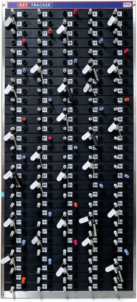 KeyTracker Mechanical Key Peg Board - Secure Storage - Multiple Keys ...