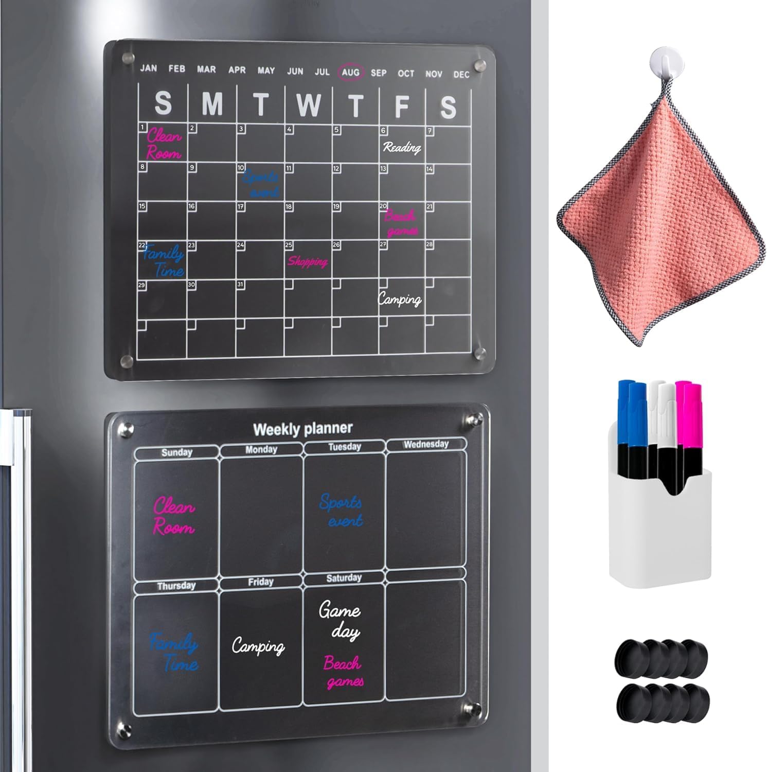 Amazon.com: Atlas Rose 16" x 12" Magnetic Calendar – Organize Your Life ...