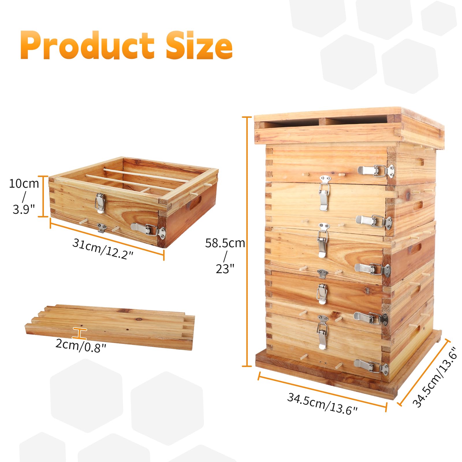 Snapklik.com : Snowtaros Upgrade No Frames Bee Hive Box, 5 Layer Bee ...