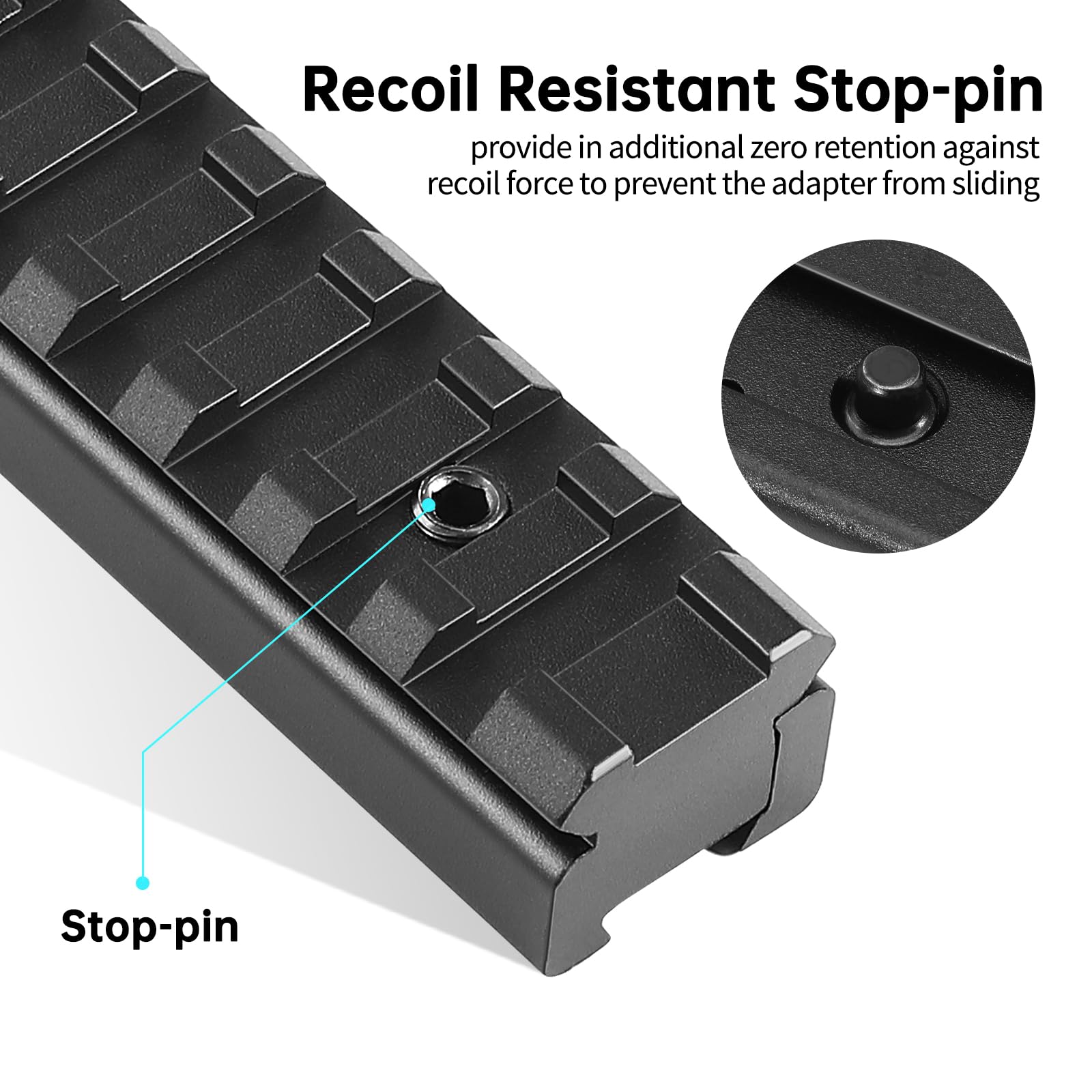 Snapklik.com : Dovetail To Picatinny Rail Adapter, 11mm Dovetail To ...