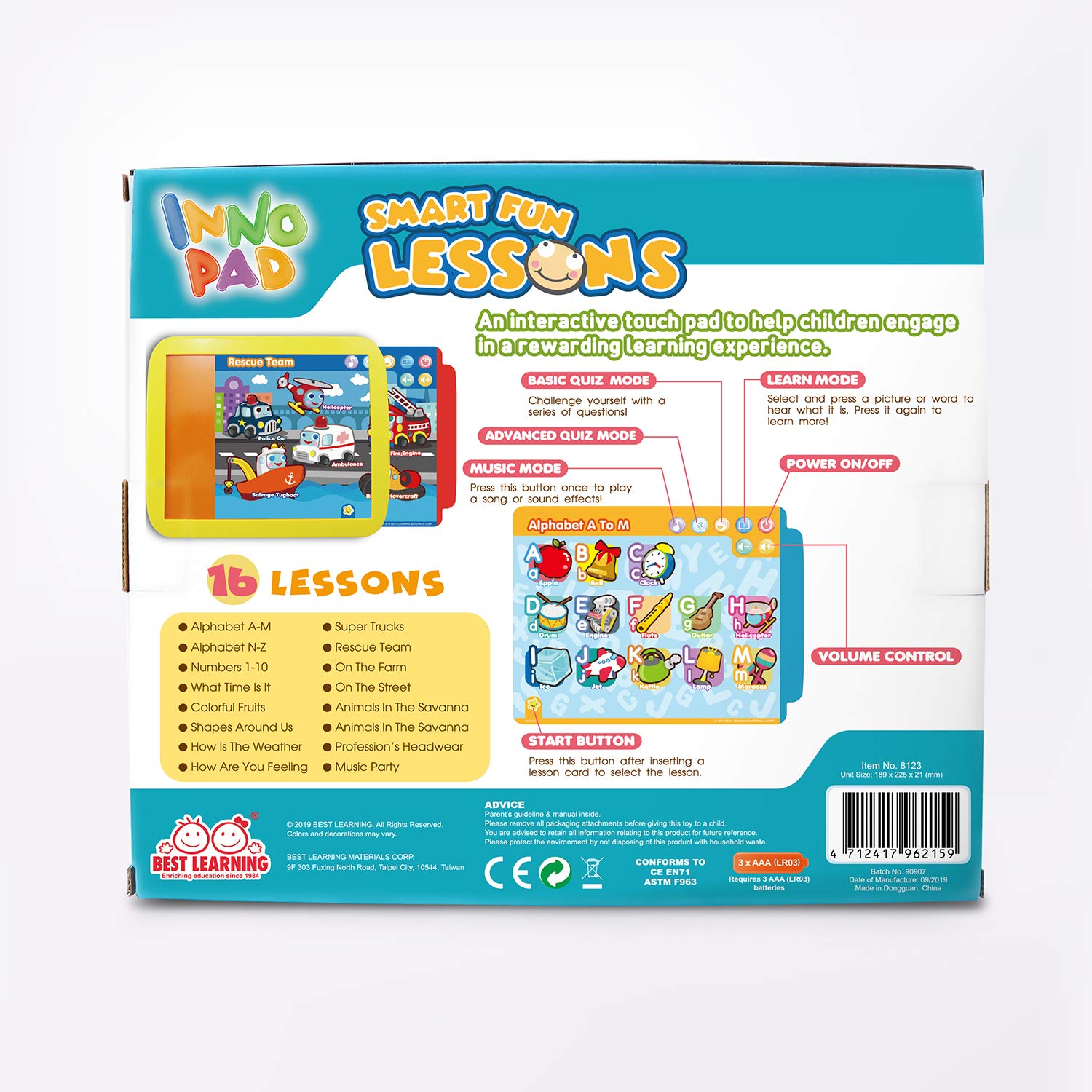BEST LEARNING INNO PAD Lecciones inteligentes y divert...B07VM8YCMR ...