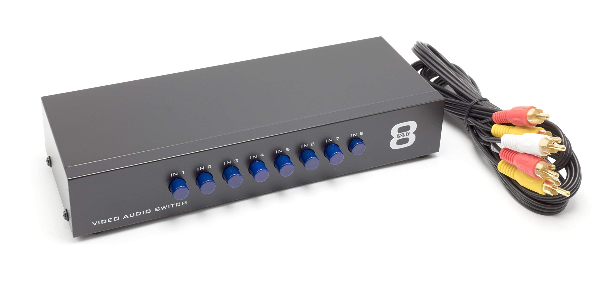 Amazon.com: THE CIMPLE CO 8 Way AV Switch - 8 Input 1 Output RCA ...