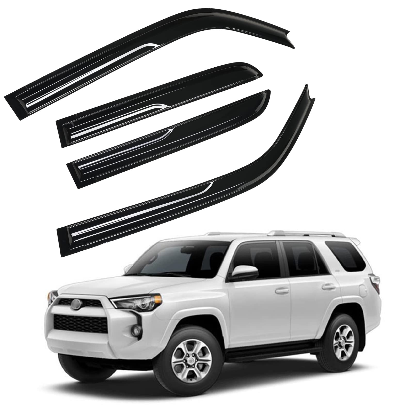 Amazon.com: Kinwrdsn Tape-On Rain Guards Window Visor Fit for 2010-2023 ...