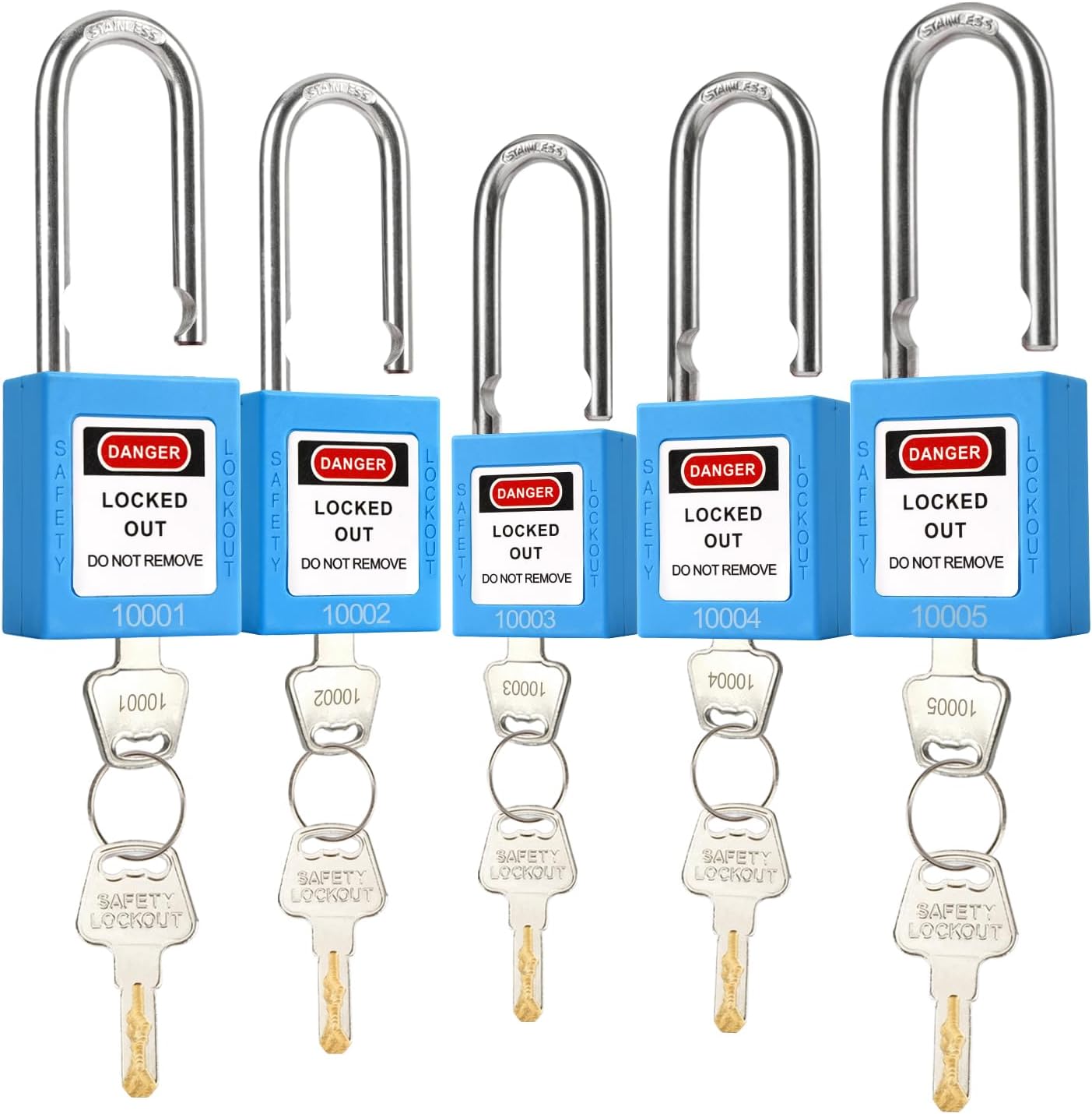Lockout Tagout Lock 10pcs Key Alike OSHA Loto Safety Same Padlocks for ...