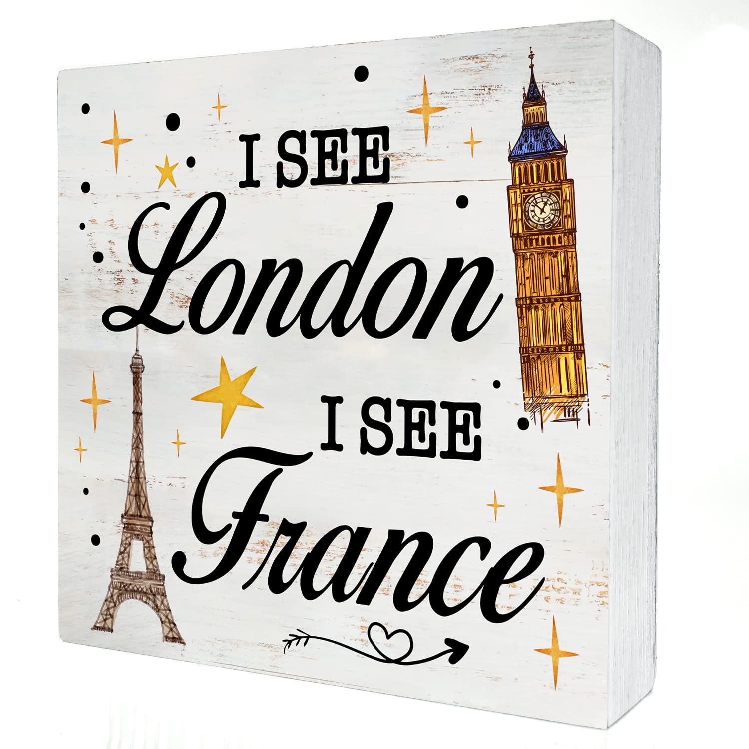 Amazon.com: I See London I See France Wood Box Sign Home Decor Rustic ...