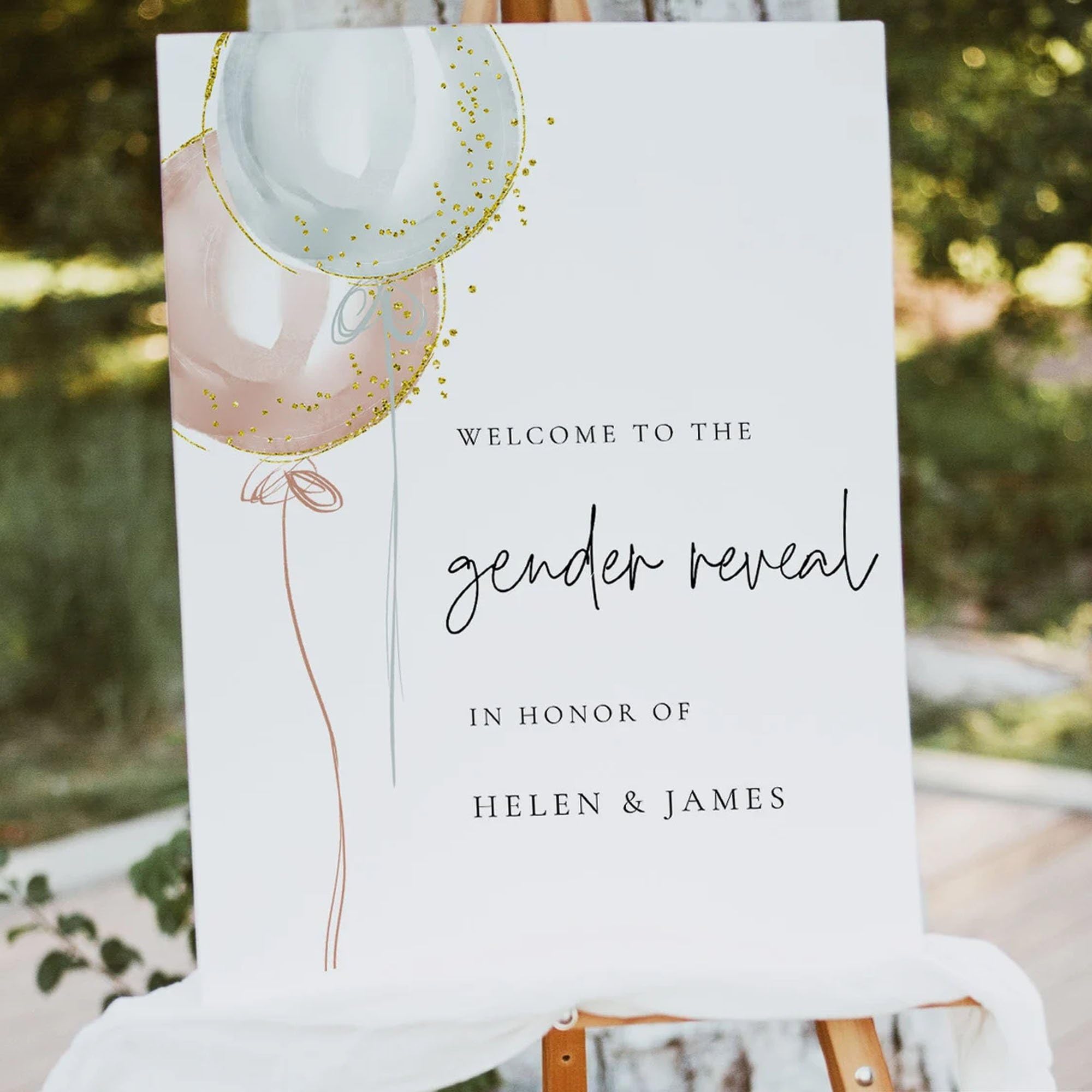 Amazon.com: Gender Reveal Welcome Sign, Gender Reveal Party Sign ...