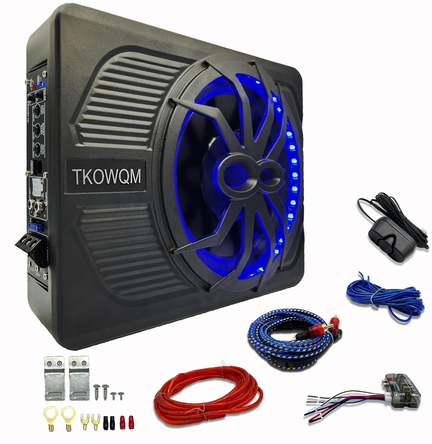 Amazon.com: TKOWQM Car Subwoofer 10" 800W Slim Under Seat Powered Car ...