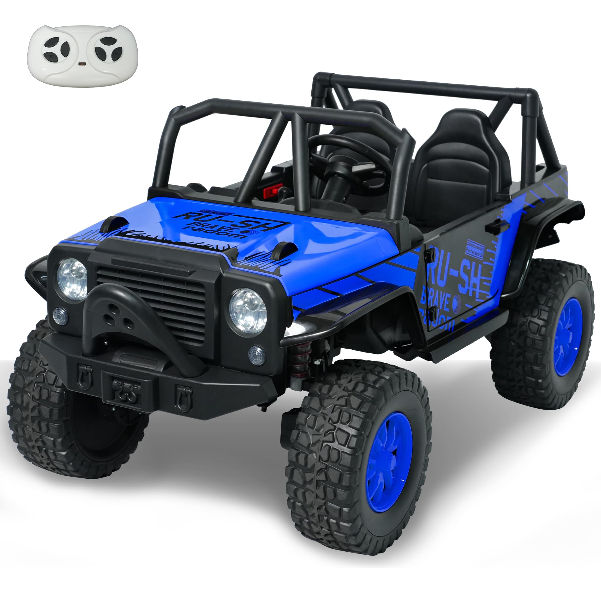 Amazon.com: 24V 5AH 2 Seater Power Wheels for Kids, 4WD Kids' Electric ...