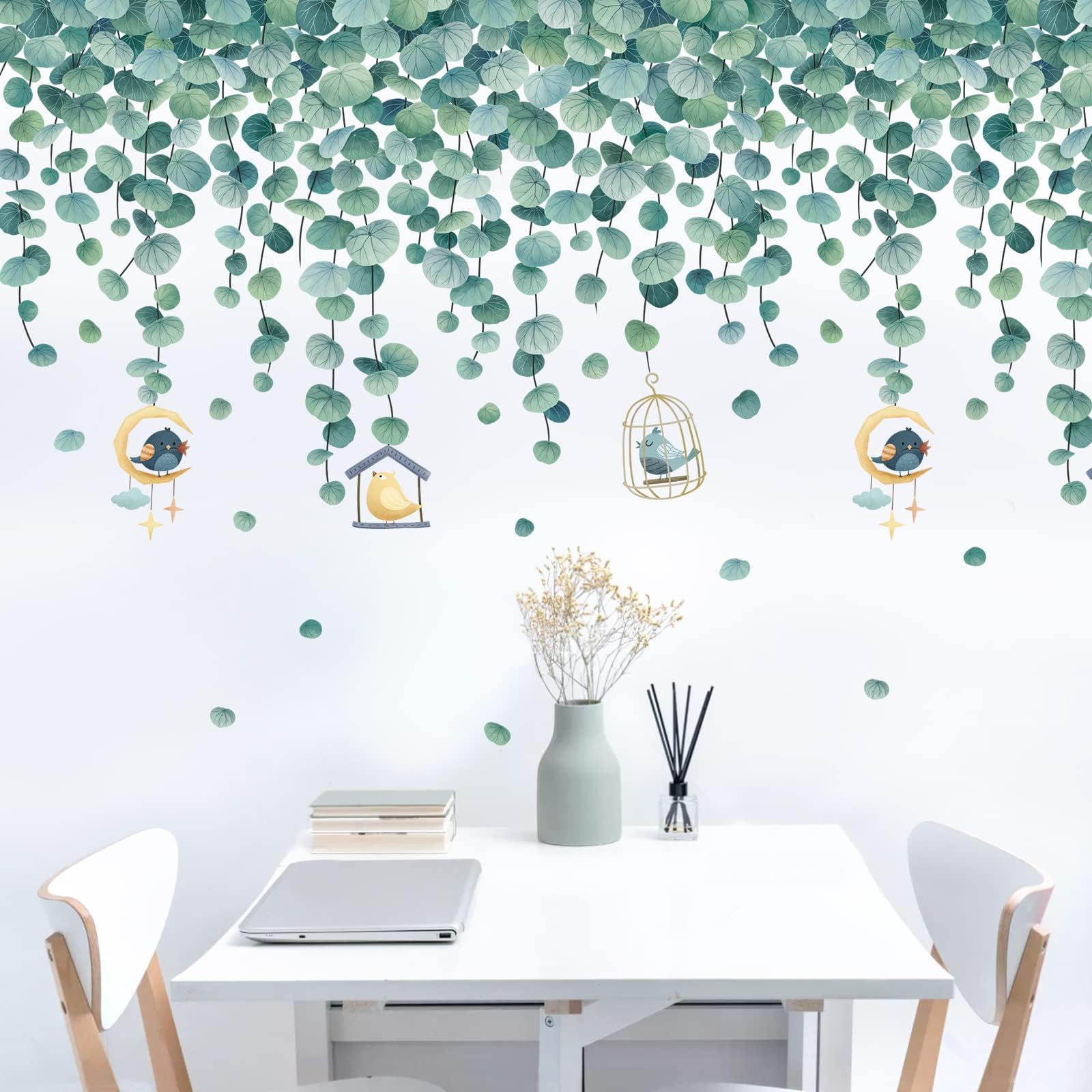Amazon.com: Amaonm Removable Hanging Vines Wall Stickers DIY Green ...