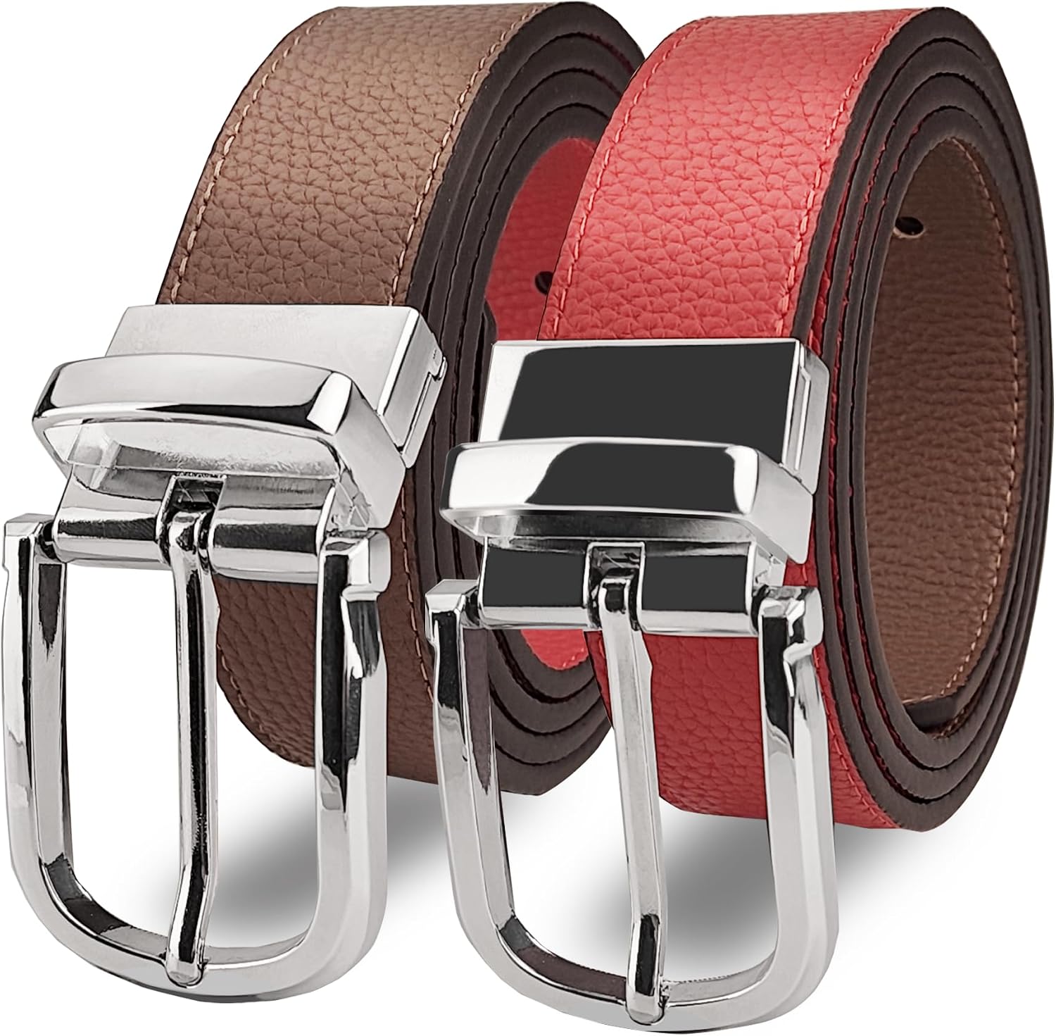 TINIDI Men Women Reversible Belt Genuine Leather Casual Dress One ...