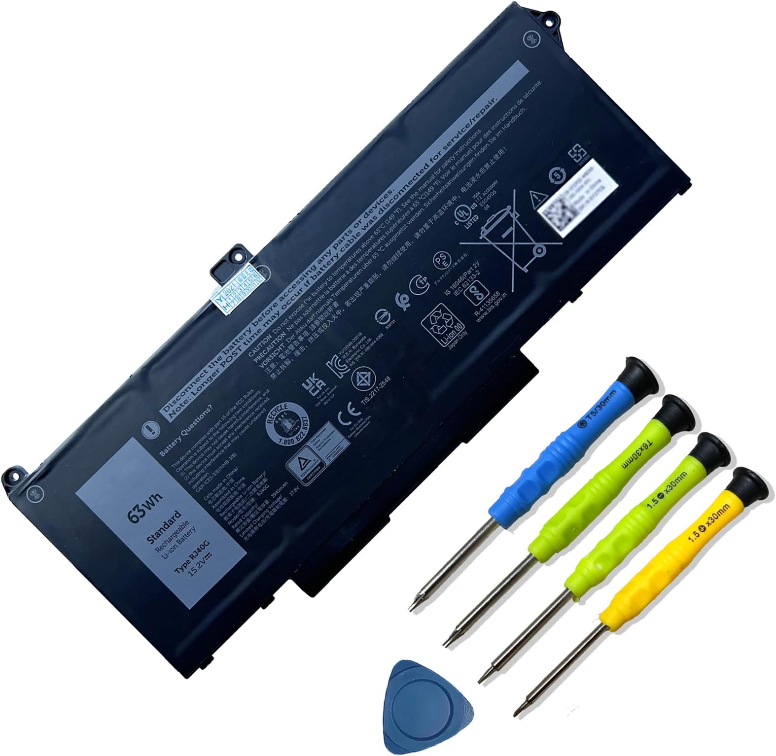 Amazon.com: RJ40G M033W 1K2CF Laptop Battery for Dell Latitude 14 5420 ...