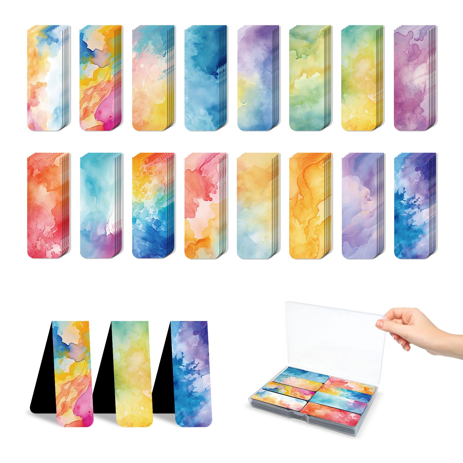 Amazon.com : 48 Pieces Magnetic Bookmarks Magnet Page Markers - Book ...