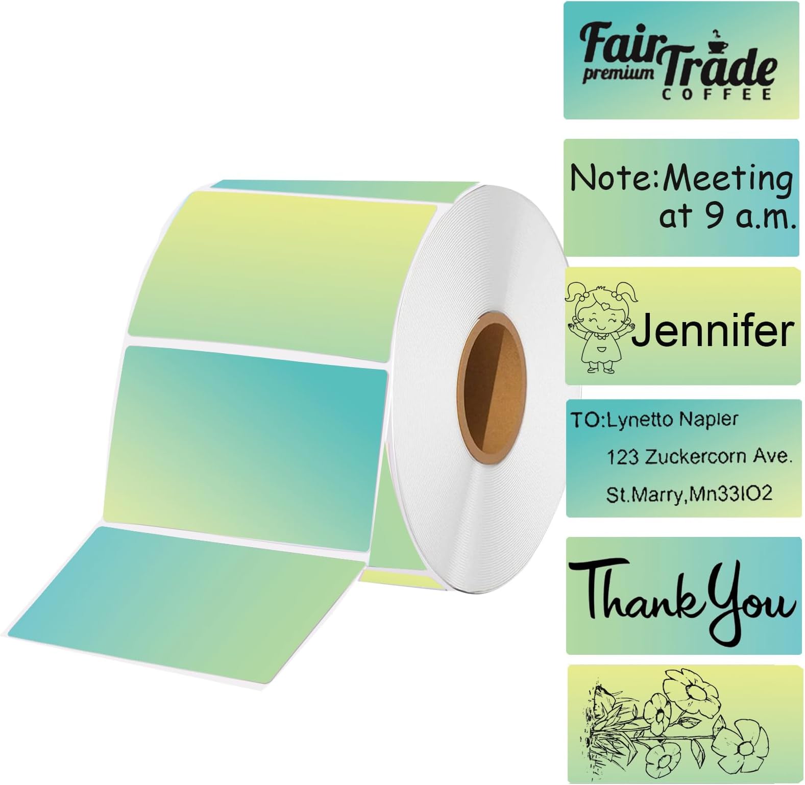 Amazon.com : 2.25"x1.25" Direct Thermal Labels,Colorful Shipping ...