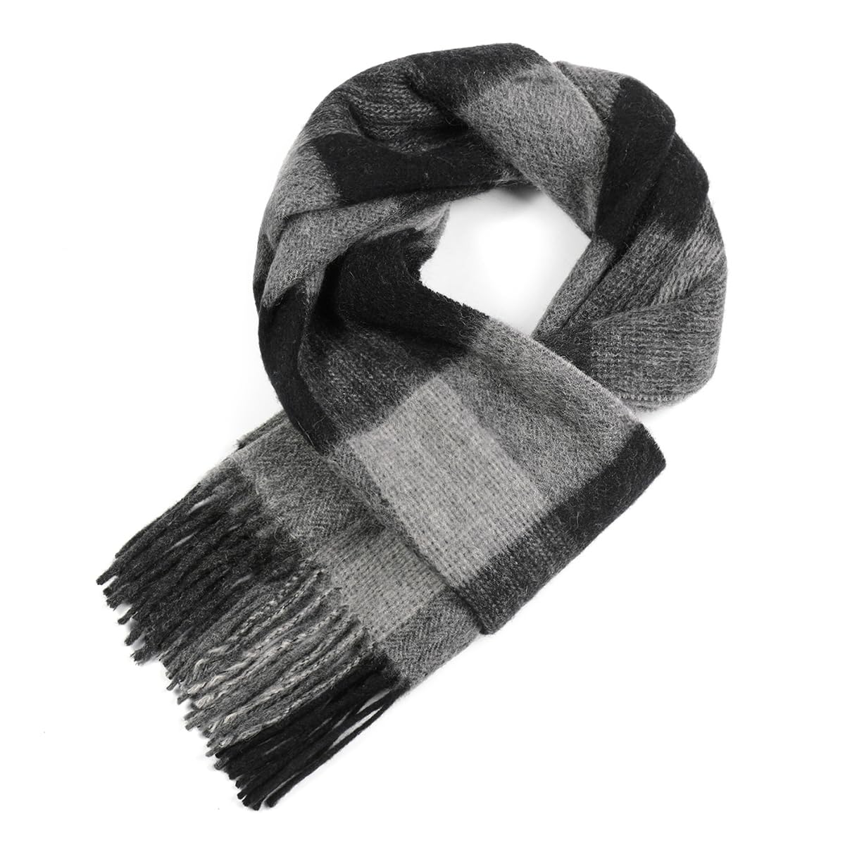 WAMSOFT Wool Winter Plaid Scarf for Men Tartan Women Fashion Thick Scarf Soft Warm Checkered ...