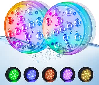 Amazon.com : OurLeeme Pool Lights - Submersible Pool Lights with Remote ...