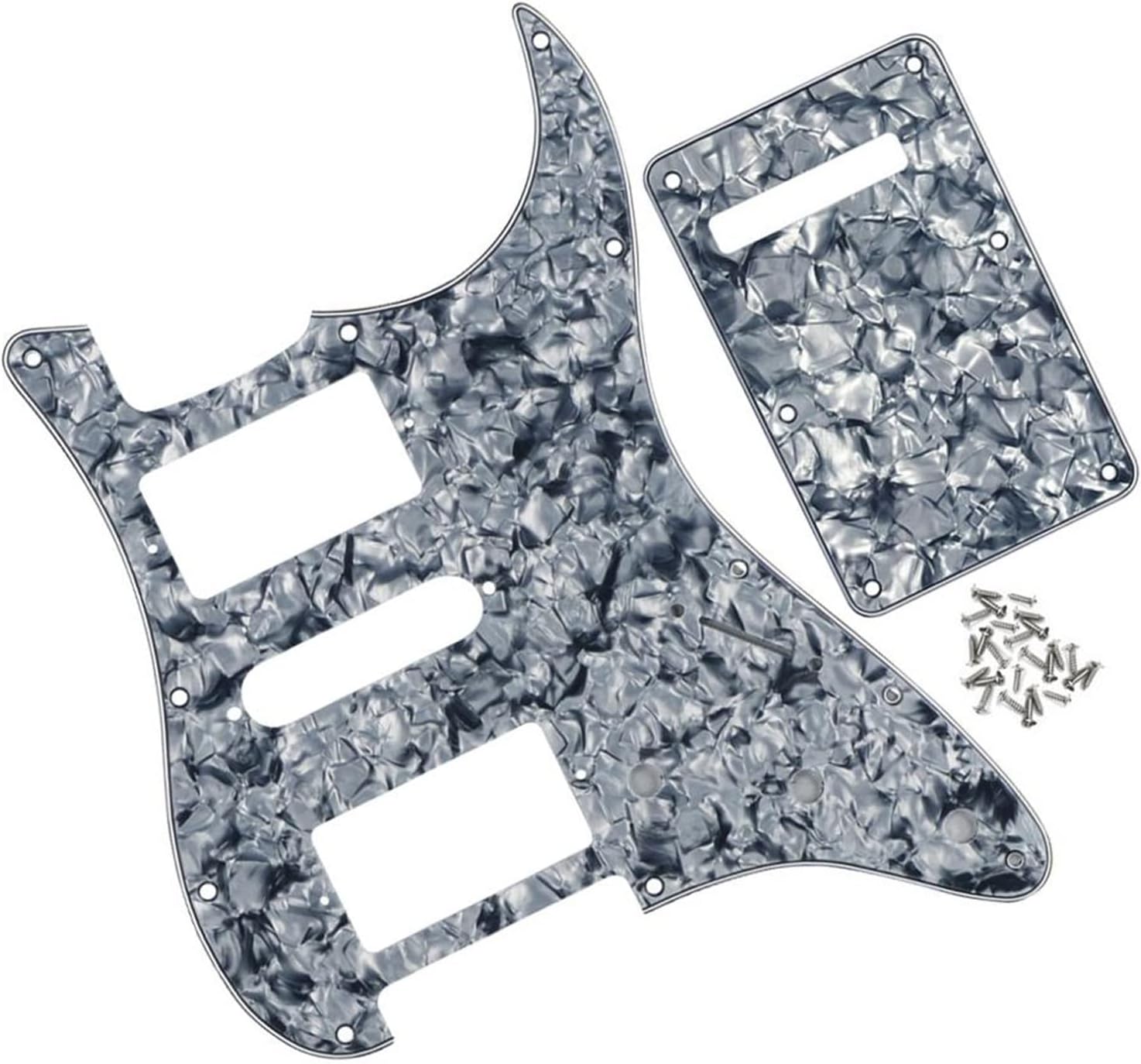 Amazon.com - Electric Guitar Pickguard HSH 11 Holes Scratch Plate Back ...