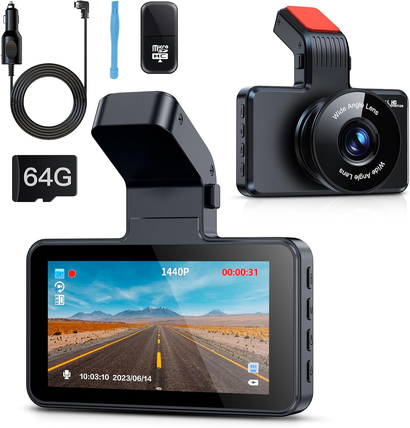 Range Tour Front Dash Cam with 64GB SD Card, Car Camera In Car ...