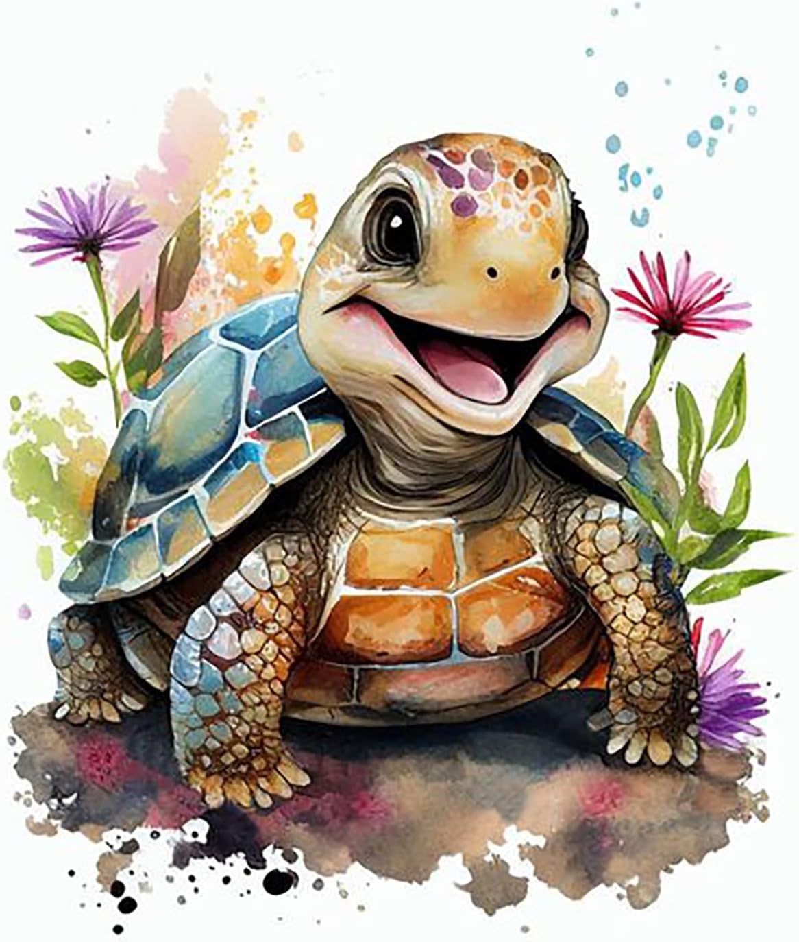 Amazon.com: Tortoise Diamond Art Painting Kits for Adults - 5D Round ...