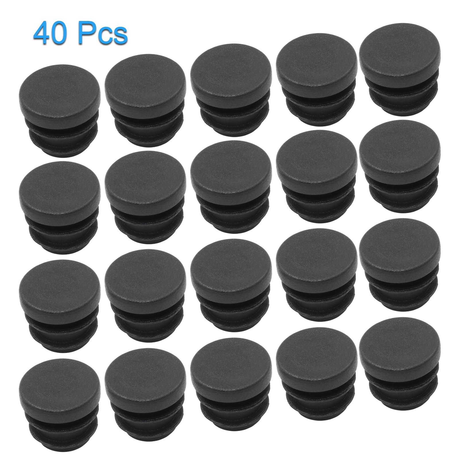 Pipe End Caps 5/8 Inch PATIKIL 1" Plastic Tubing End Caps, 40Pcs Round ...