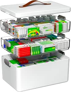 Amazon.com: 3-Tier Medicine Organizer - Portable Medicine Cabinet with ...