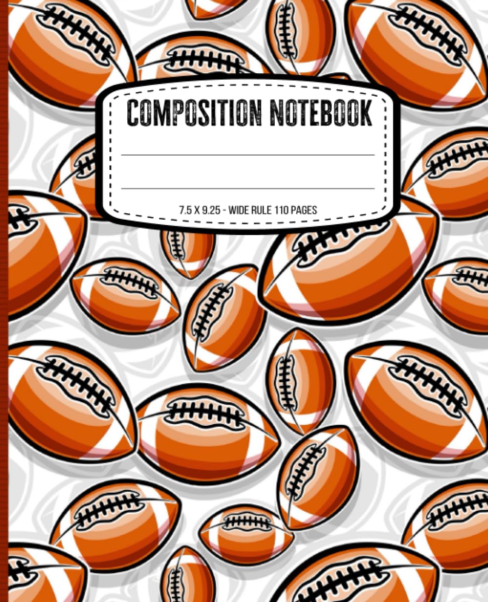 Composition Notebook: Football, Wide-Ruled Lined Paper Journal, (7.5 X ...