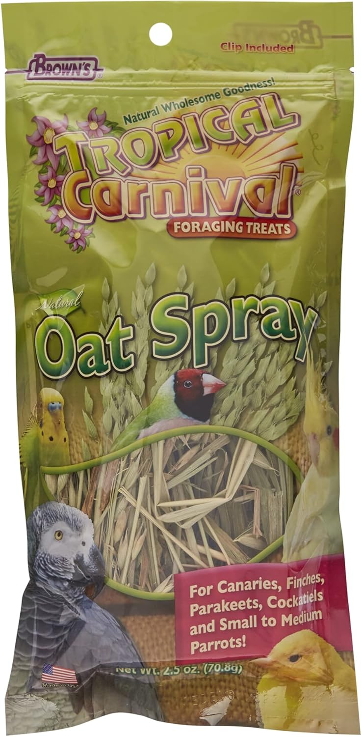 Amazon.com : F.M. Brown'S Tropical Carnival Natural Oat Spray Foraging Treat For Canaries ...