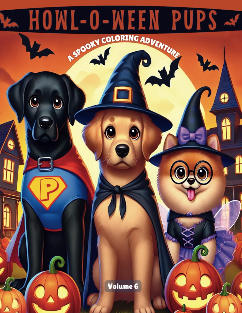 Amazon.com: HOWL-O-WEEN PUPS: A Spooky Halloween Coloring Book ...