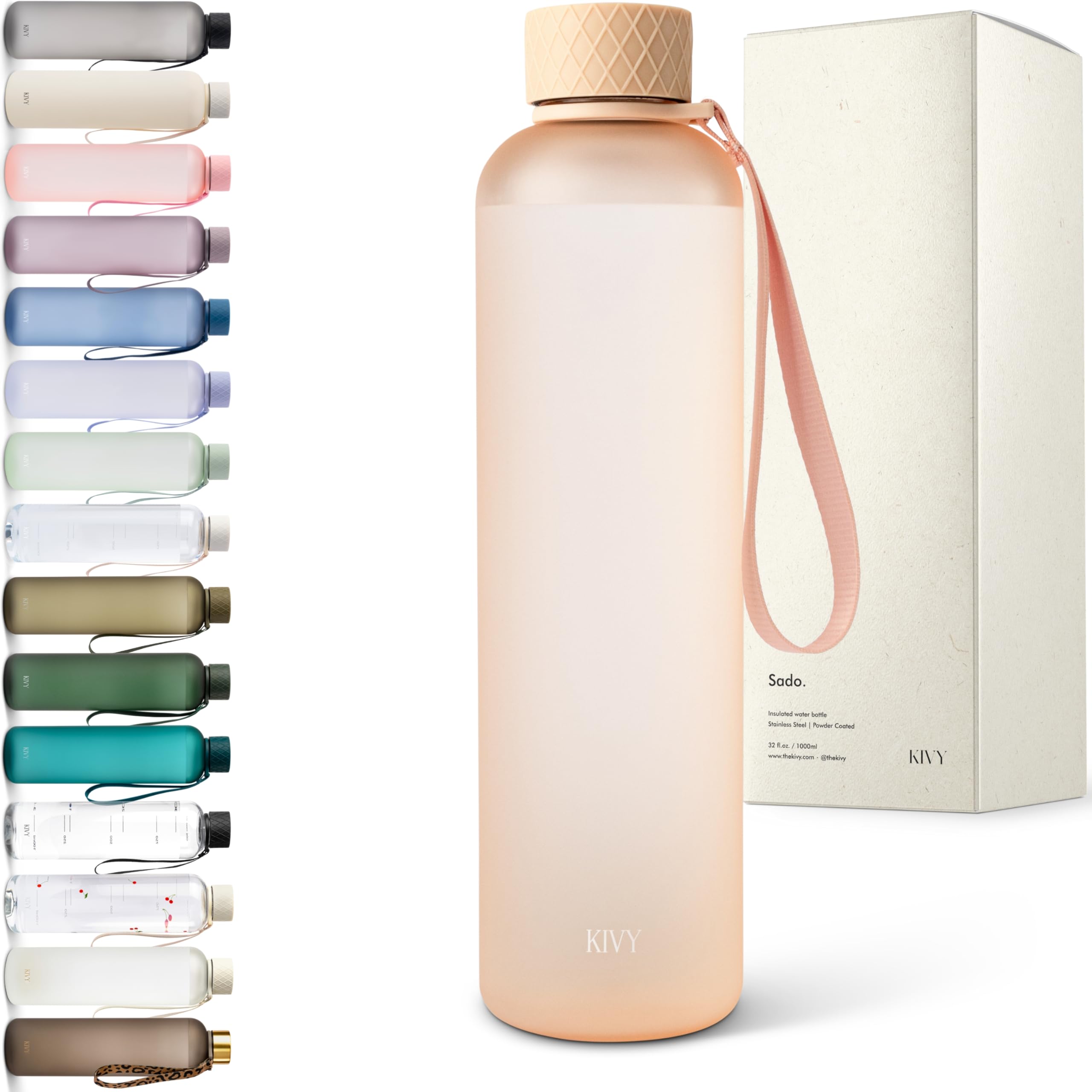 KIVY Tritan Trinkflasche 1l Kohlensäure geeignet & auslaufsicher ...