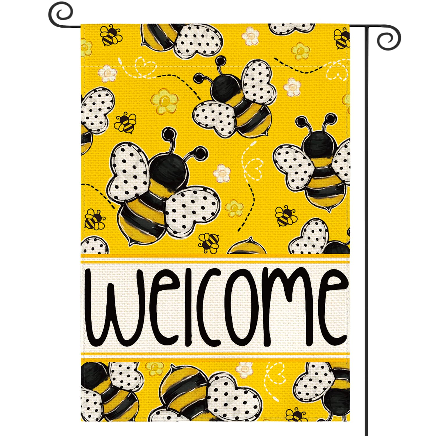 Amazon.com : AVOIN colorlife Bee Spring Summer Garden Flag 12x18 Inch ...