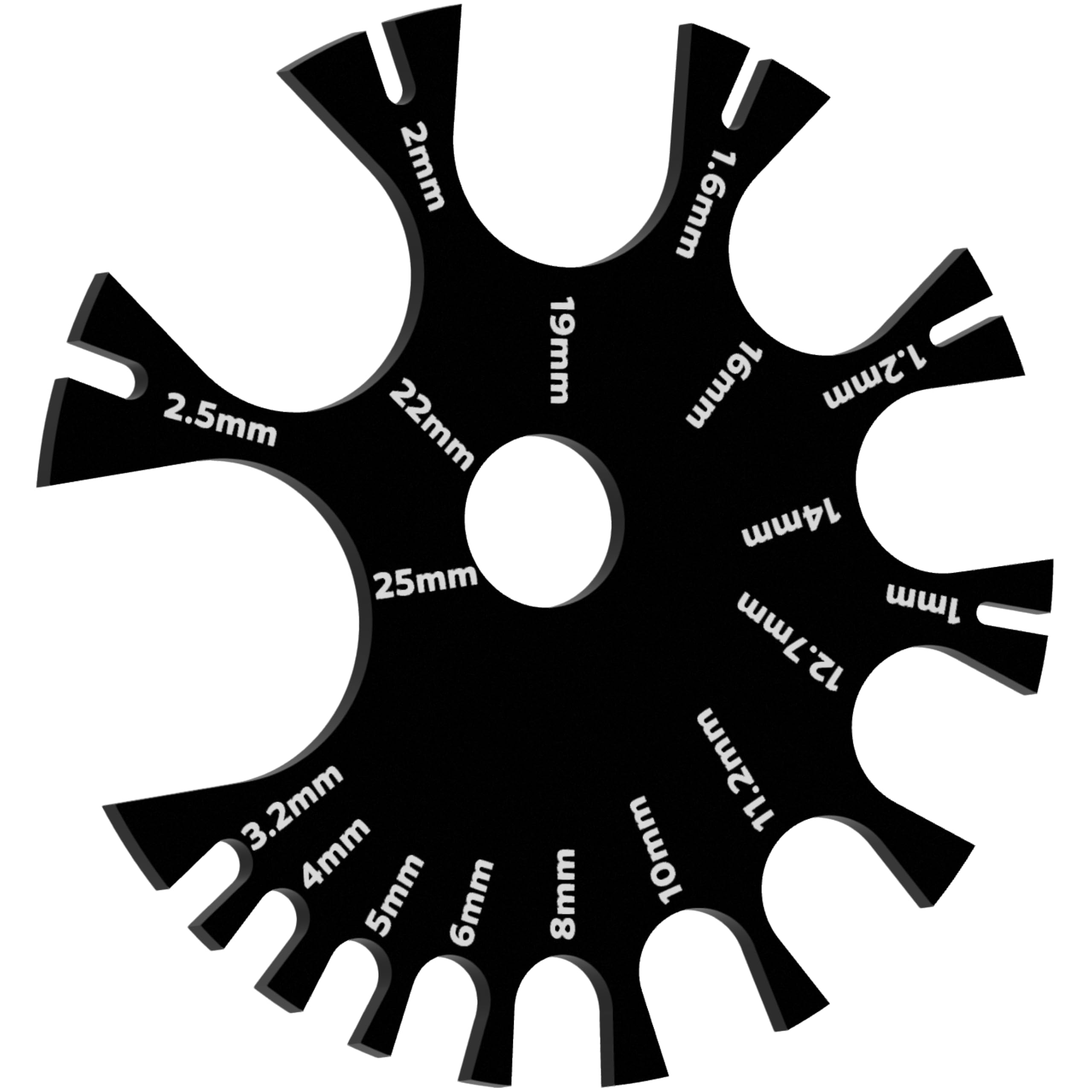 Amazon.com: TOOLSSIDE Black Acrylic Double-Sided Scale Piercing Gauge ...