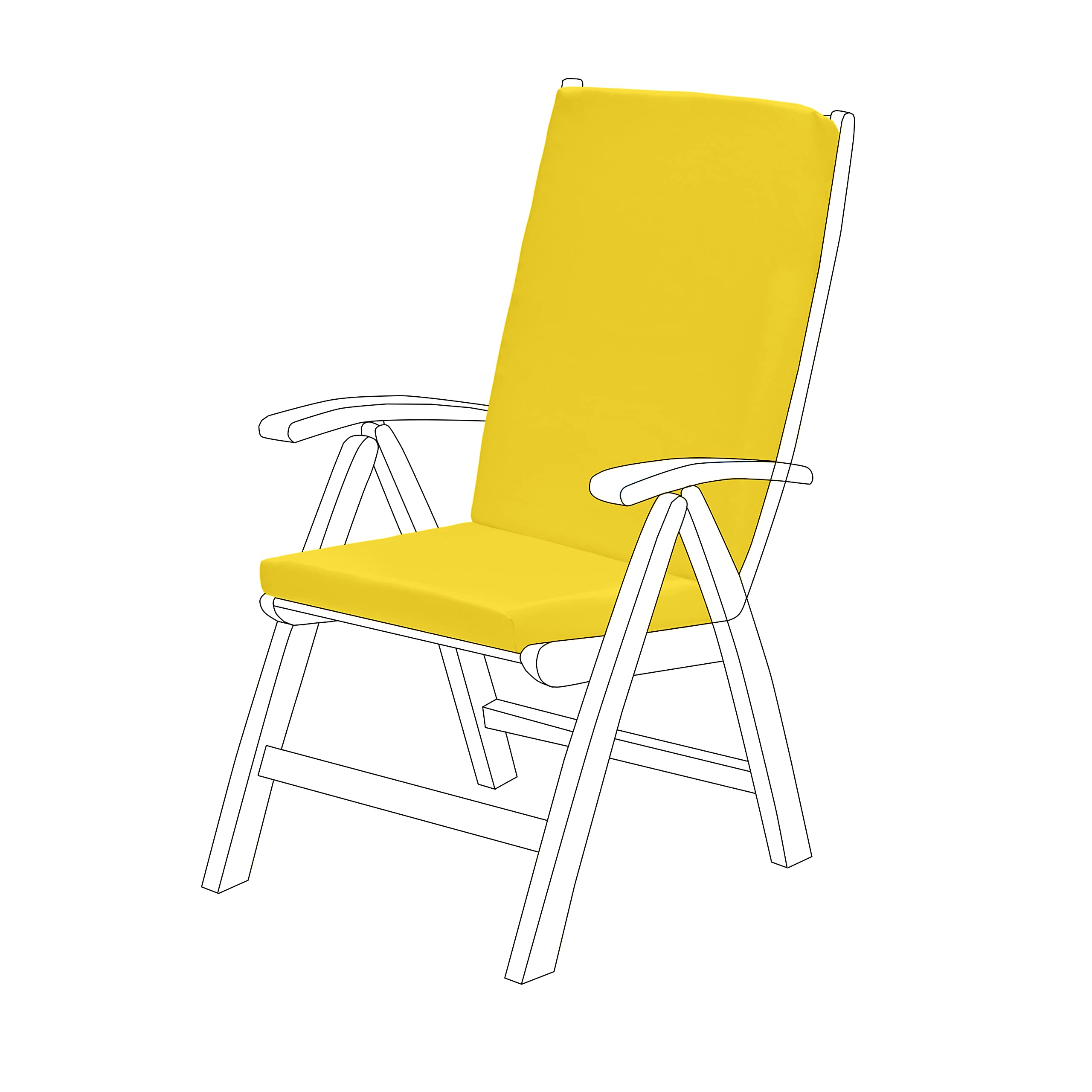 Gardenista Garden High Back Chair Seat Pad | Outdoor Indoor Seating ...