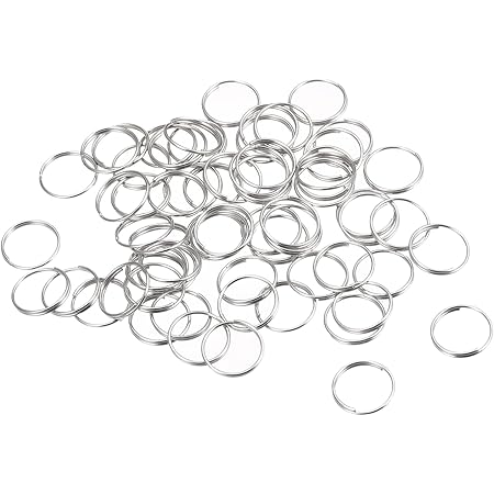 Amazon.com: uxcell Double Loops Split Rings, 12mm Small Round Key Ring ...